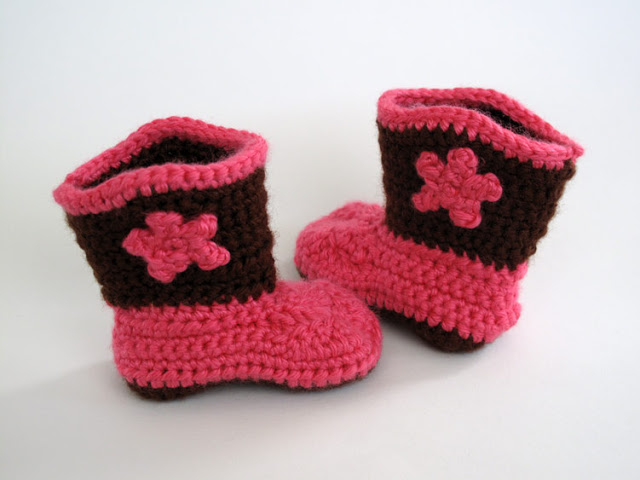 Crochet Cowboy Baby Booties